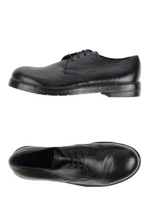 Moma Lace-up Shoes In Soft Leather - Black