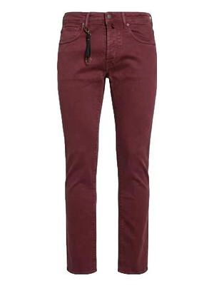 Incotex Garnet Cotton Elastane Tapered Jeans - Red