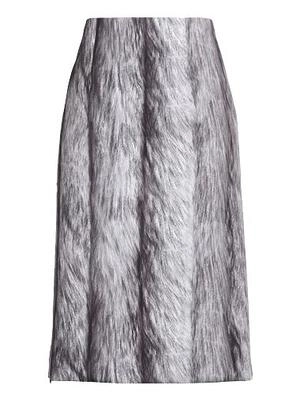 MEIMEIJ Midi Skirt Size Polyester - Grey