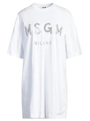 MSGM Mini Dress Size Cotton - White