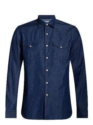 LARDINI Denim Shirt Size Cotton - Blue