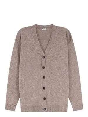 Aspesi Wool And Cashmere Blend Cardigan - Beige