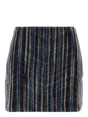 MISSONI Embroidered Wool Blend Mini Skirt