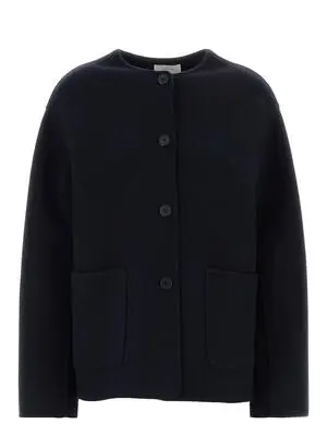 THE ROW Quintus Jacket In Midnight Wool Blend - Blue