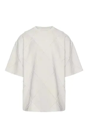 HAMZA Diamond Oversized T-shirt - Neutrals