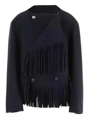 CARVEN Carven Fringe-Trimmed Double-Breasted Jacket