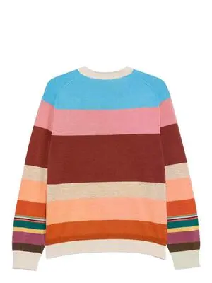 Paul Smith Striped Crew Neck Sweater - Brown
