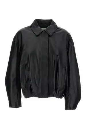ARMA Melis Leather Boxy-Fit Jacket