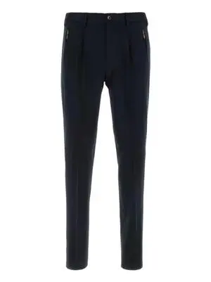 PT TORINO Pleated Detail Skinny Trousers - Blue