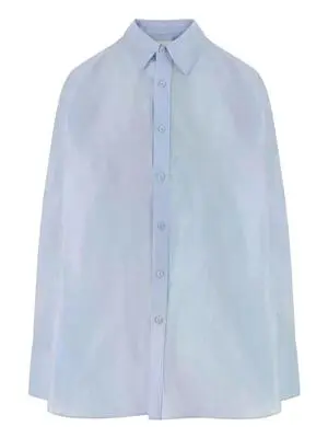 Carven Oversized Silk Shirt - Blue