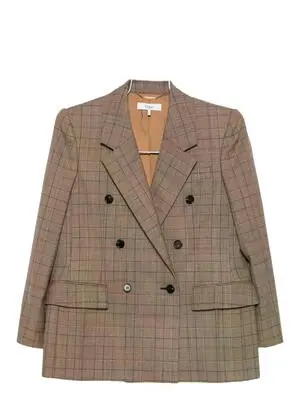 Chloé Double-breasted Check Blazer - Brown