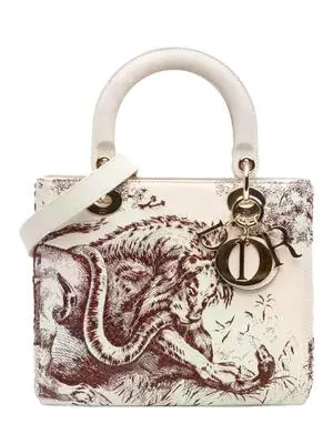 Dior Medium Lady Satchel - White