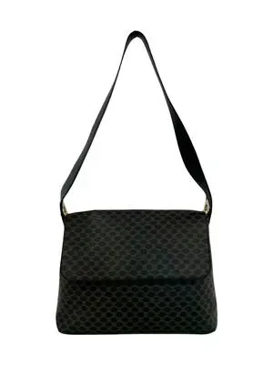 Celine Macadam Coated Canvas Shoulder Bag - Brown
