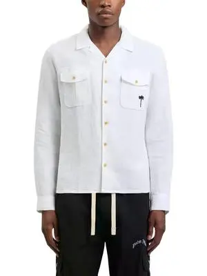 Palm Angels Palm Tree Bowling Shirt - White