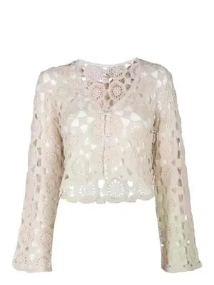 PALMACEA PALMACEA Crochet Cardigan Neutrals