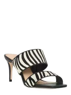 Cinq À Sept Sutton Zebra-print Haircalf Stiletto Sandals - Black