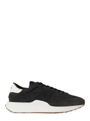 Polo Ralph Lauren Train 89 Suede-panelled Trainers - Black