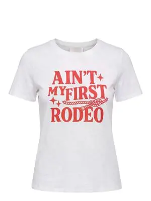 CINQ À SEPT Slogan-print Short-sleeve T-shirt