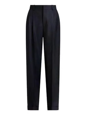 Polo Ralph Lauren Bacall Wool Pinstriped Trousers - Blue