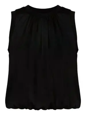 CINQ À SEPT Cinq A Sept Peia Blouse With Ribbed Trim