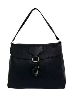 Prada 2013-2026 Vitello Daino Shoulder Bag - Black