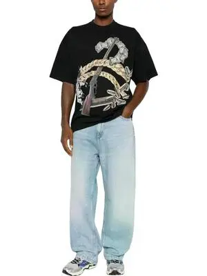 PDF Graphic-print T-shirt - Black