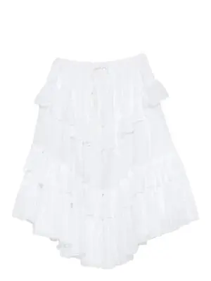 CHLOÉ Chloé Ruffled-Trim Tiered Midi Skirt