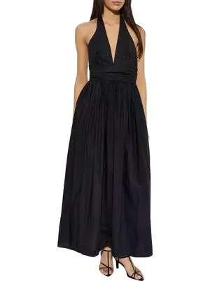 MATTEAU Plunge Halterneck Dress