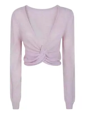 TWINSET TWINSET Dual-Use Knit Shrug With Criss-Cross Detail Pink