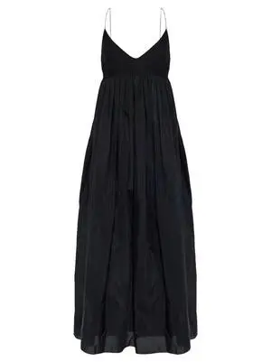 Matteau Voluminous Bralette Cotton Maxi Dress - Black