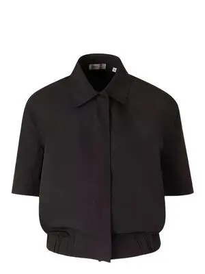 Herno Short-sleeved Shirt With Elasticated Hem - Black