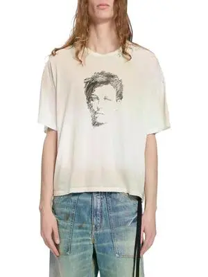 ANN DEMEULEMEESTER Lu Portrait T-shirt - White
