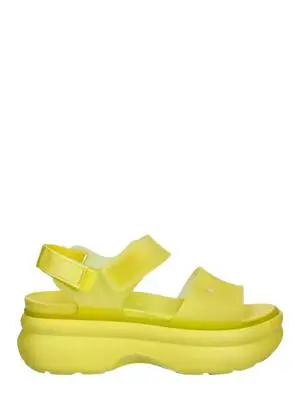 CROCS Soho Frosted Y Strap Platform Sandals - Yellow