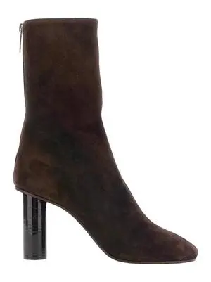 Paris Texas Alice Croc-effect Block-heel Ankle Boots - Brown