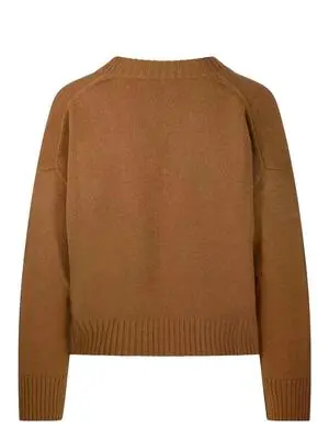 BEYOU V-Neck Sweater With Drop Shoulder And Ribbed Details