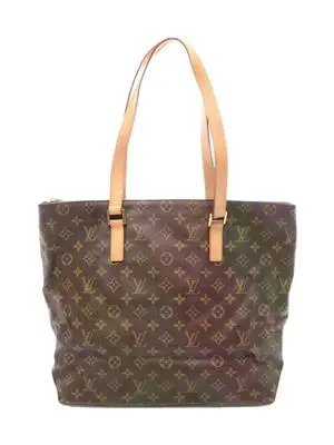 LOUIS VUITTON 2002 Cabas Mezzo Tote Bag - Brown