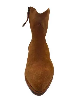 ELIA MAURIZI Suede Pointed-Toe Ankle Boots
