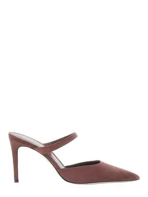 STUART WEITZMAN Pointed-toe Strap Heeled Mules - Brown