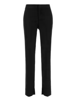 PT TORINO Pressed-crease Slit-hem Trousers - Black