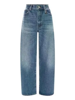 FRAME Whiskered Faded Effect Jeans - Blue