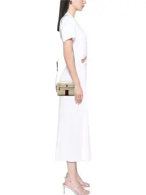 Gucci Ophidia Calfskin Web Mini Crossbody Bag - Neutrals