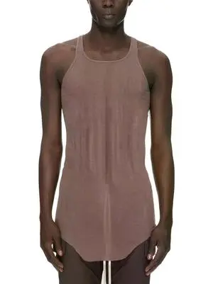 Rick Owens Ribbed-knit Racerback Tank Top - Brown