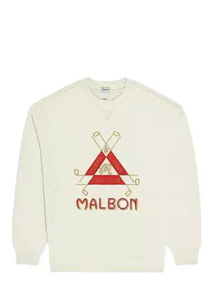 MALBON Trinity Logo-embroidered Crew Neck Sweater - Neutrals