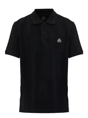 Moose Knuckles Logo-patch Polo Shirt - Black
