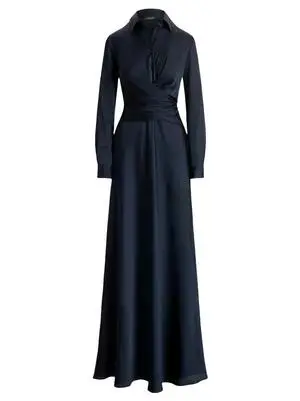 RALPH LAUREN Aniyah Pleated Crisscross Gown