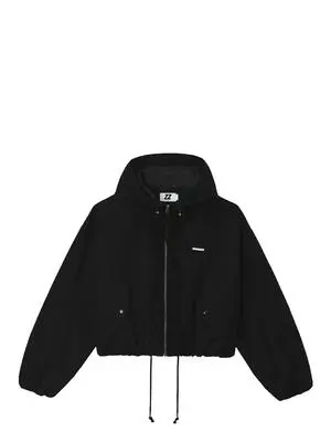 IZZUE Hooded Logo-print Oversized Jacket