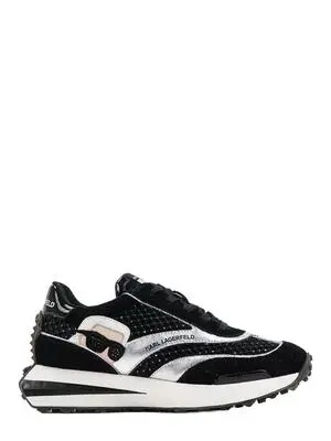 KARL LAGERFELD Karl Lagerfeld Embellished Panelled Lace-Up Sneakers