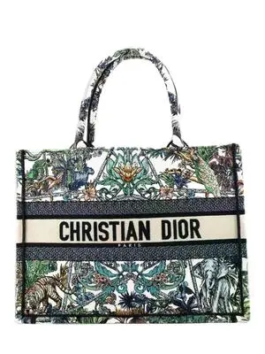 DIOR Book Embroidered Canvas Medium Tote Bag
