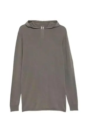 Rick Owens Oversized Fine-knit Hoodie - Grey