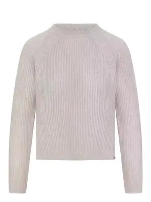 Herno Ribbed Knit Sequin Embellished Sweater - Neutrals